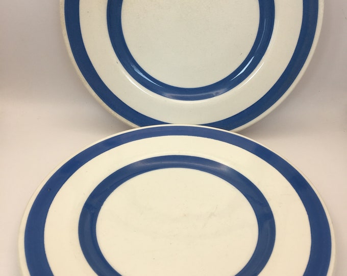 Vintage Chef Ware Plates, Cornish Ware Dinner Plates, Blue & White ...
