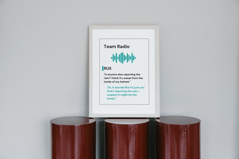 Formula 1 George Russell Funny Printable Wall Art Mercedes F1 Radio ...