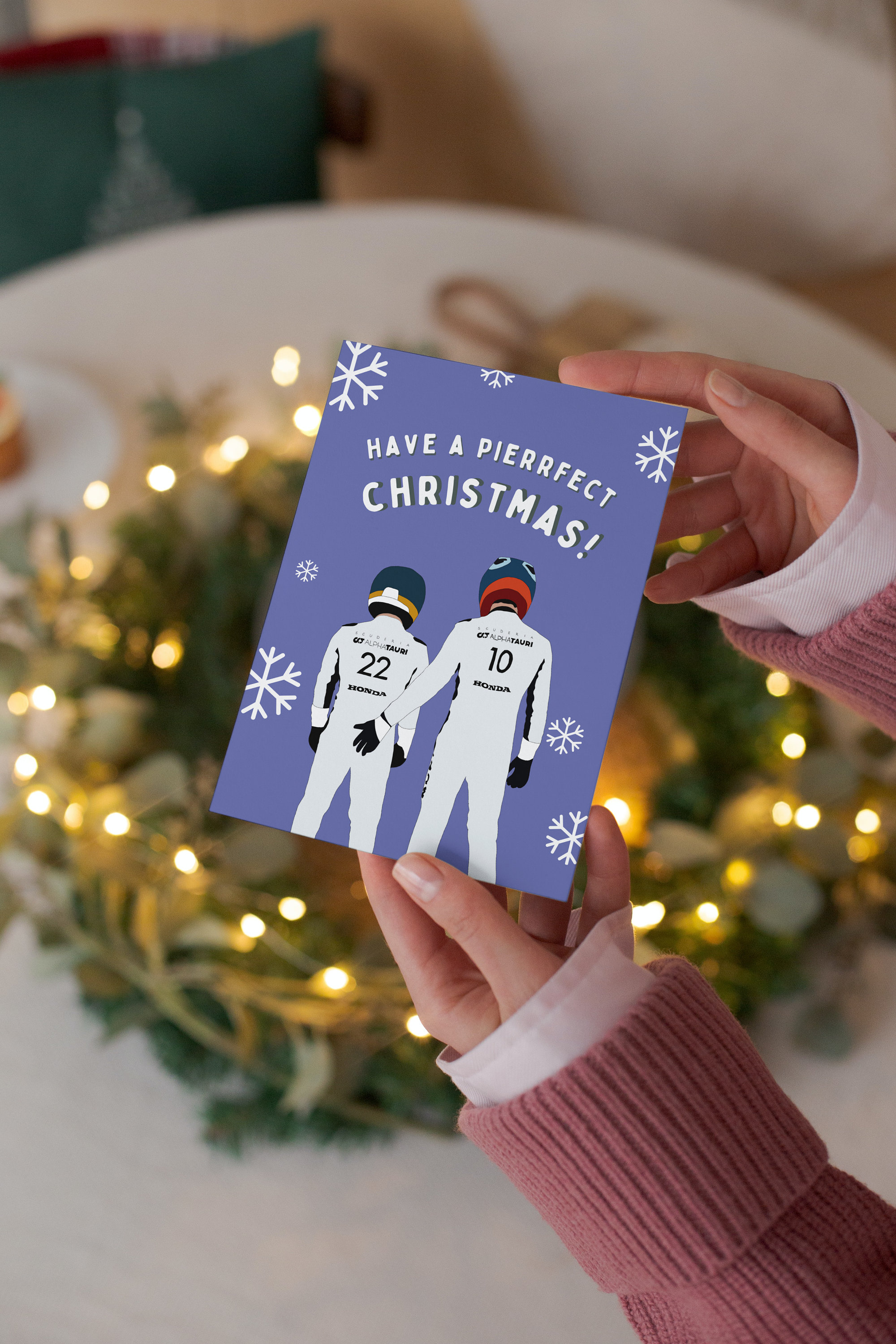 Pierre Gasly and Yuki Tsunoda Formula 1 Christmas Card Printable 4 ...
