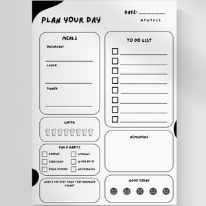 Daily Planner Printable Habit Tracker To-do List - Etsy