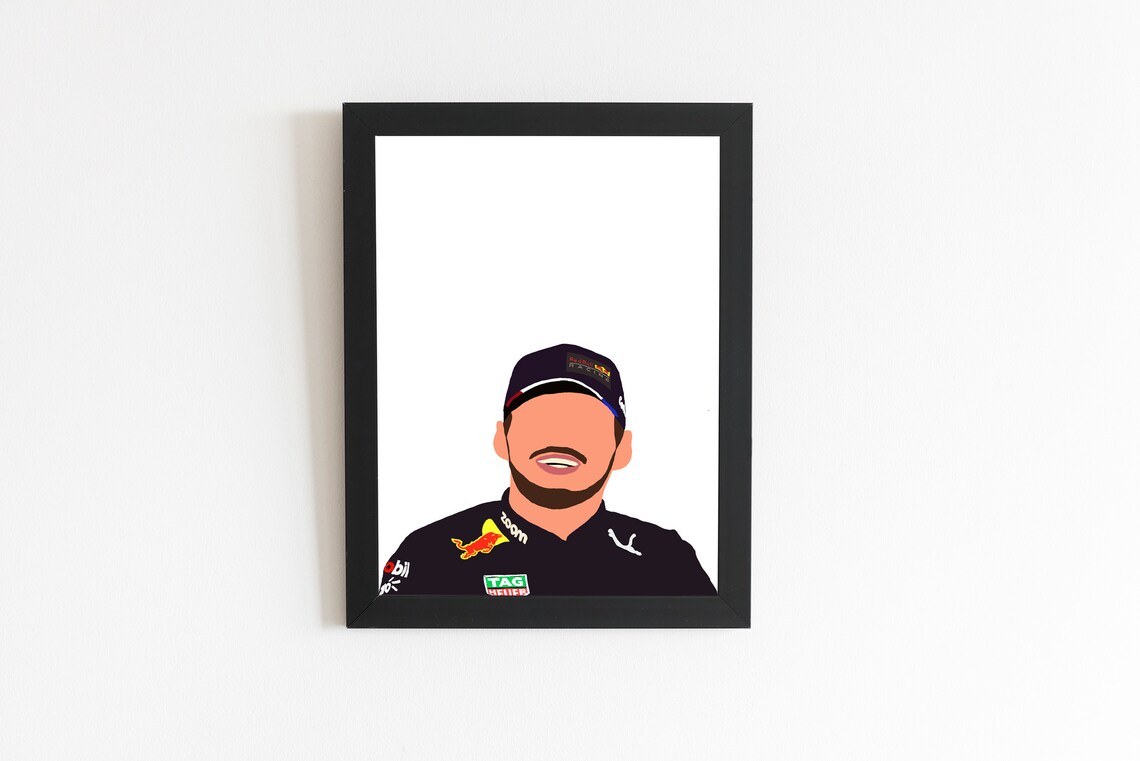 Max Verstappen Formula 1 Printable Wall Art | Redbull | F1 Hand Drawn ...
