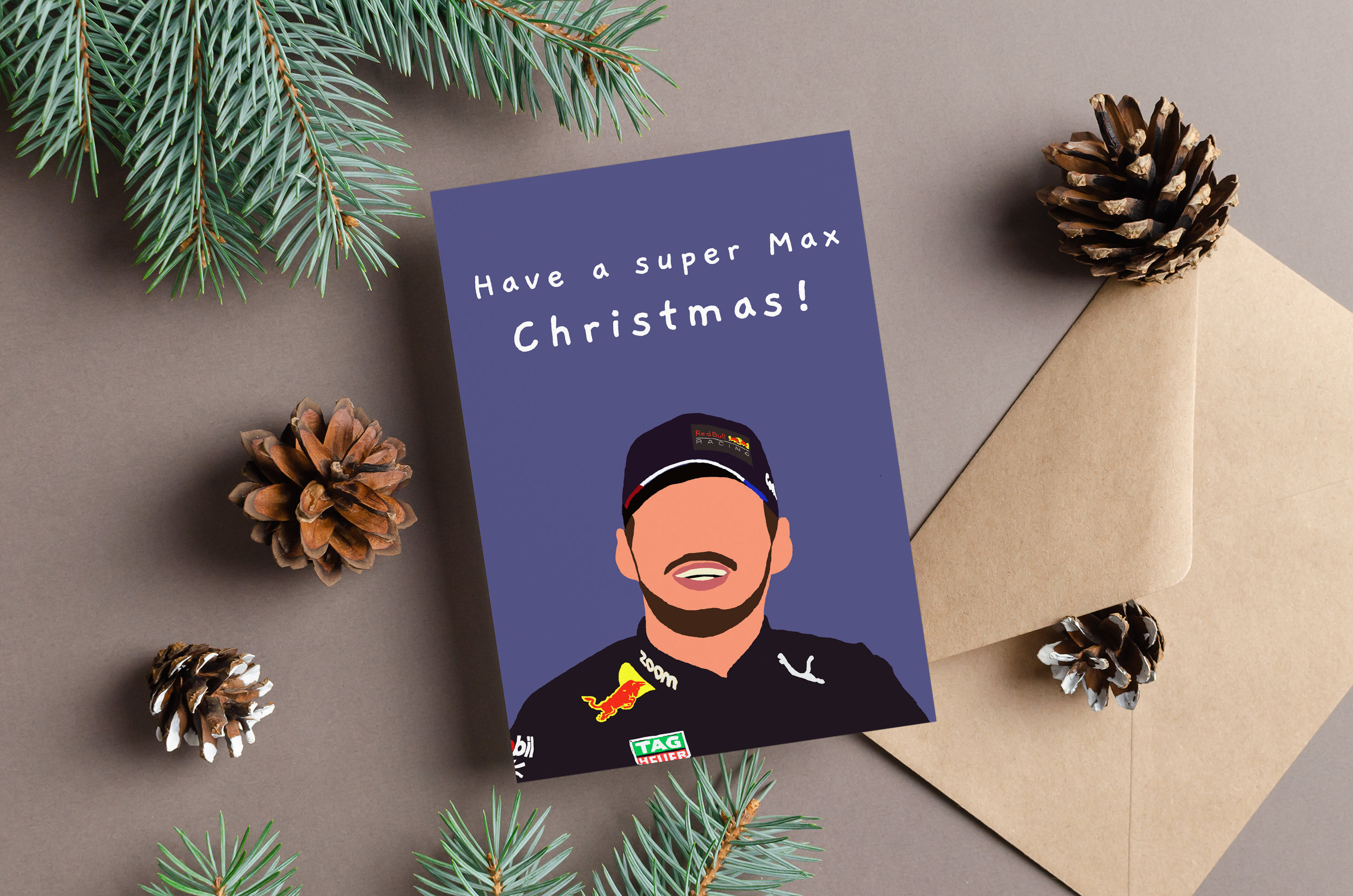 Max Verstappen Formula 1 Christmas Card Printable | 4 Designs | F1 ...