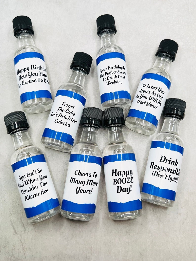 Mini Shot Labels Adult Birthday Party Favors Shooter Bottles - Etsy