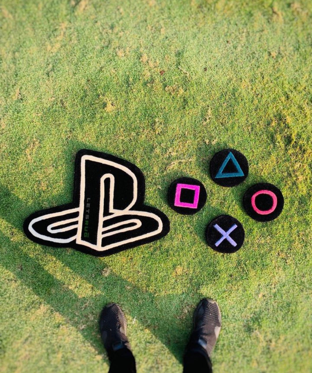 Playstation Logo With Buttons Rug , Handmade Customised Tufted Rugs - Etsy