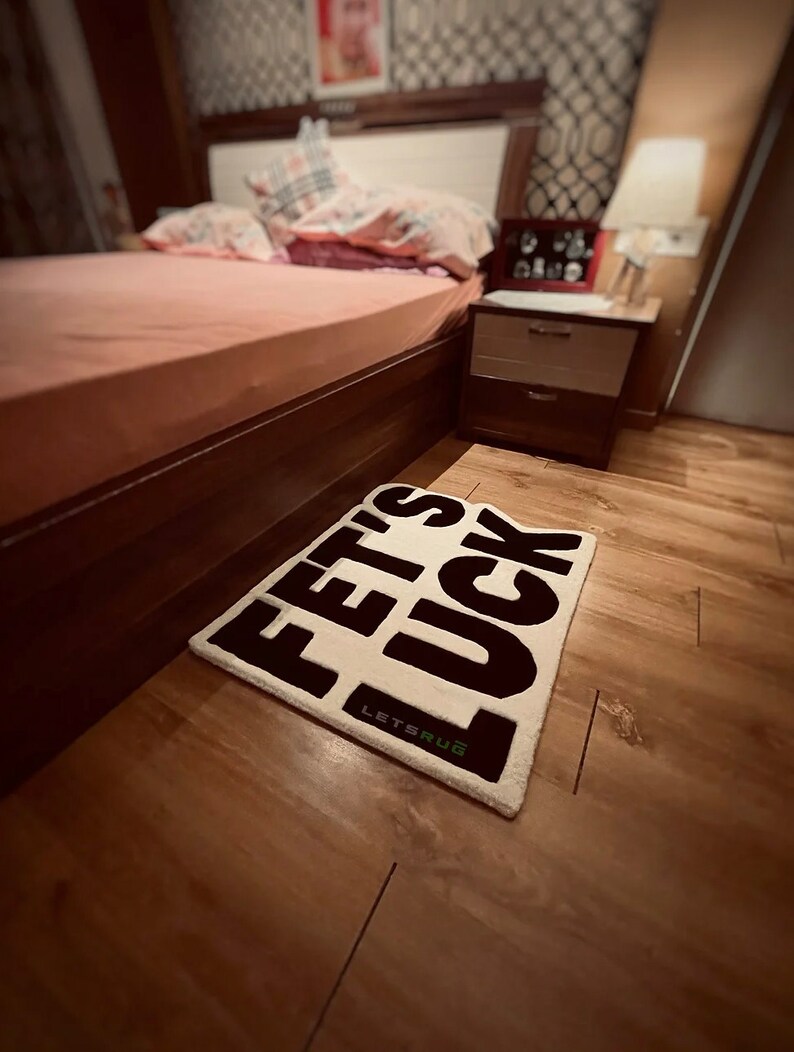Handmade Custom Rug Fet's Luck Rug Aesthetic Design Rug - Etsy