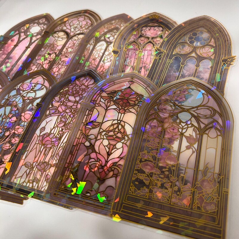 Stained Glass Window Stickers - Etsy