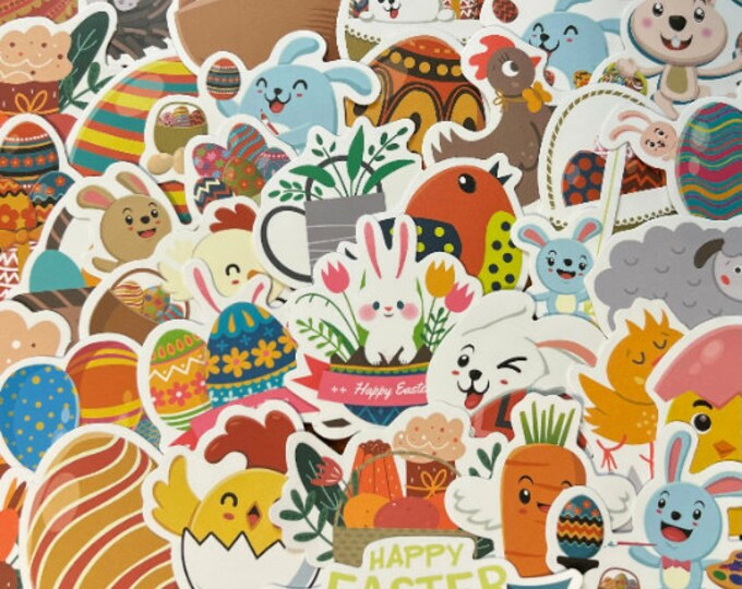 Happy Easter Sticker Easter Bunny Sticker, Easter Bujo Sticker ...