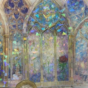 10 Transparent Stained Glass Window Sticker - Church Mosaic- Cathedral ...