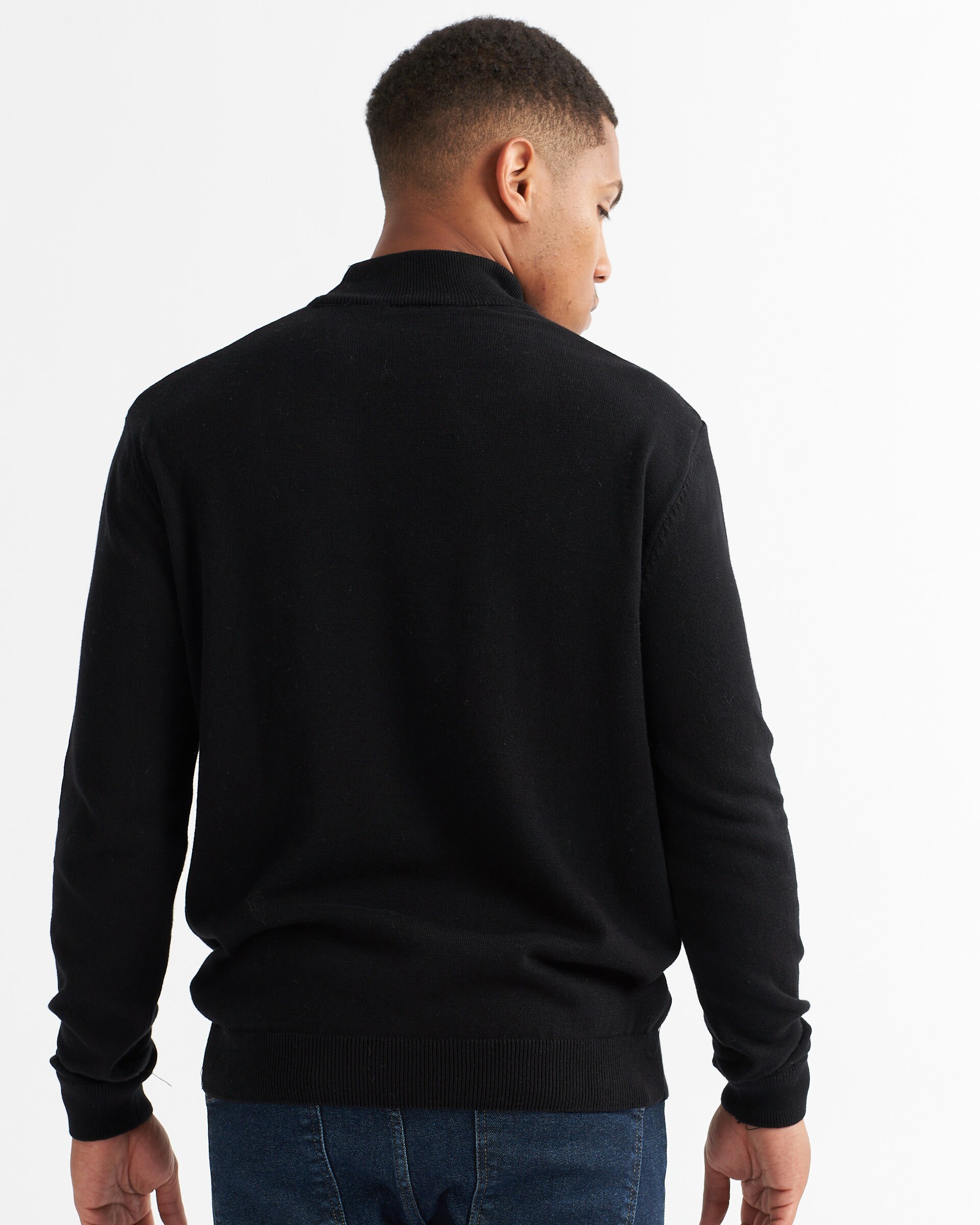 Men Mock Neck Jumper 100% Cotton Premium Quality Soft Touch Pullover ...