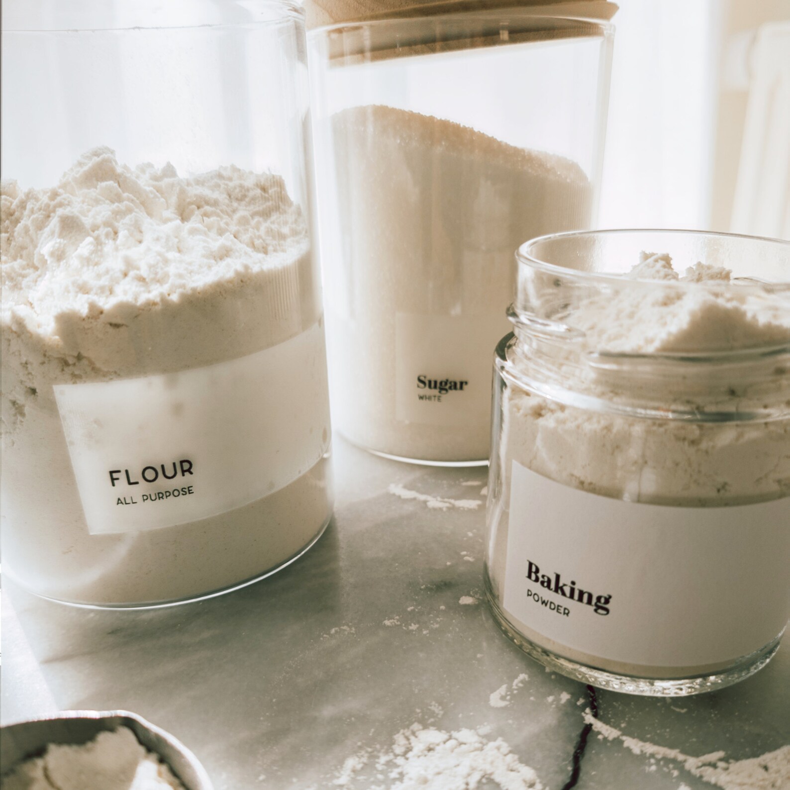 English Pantry Labels • Oil and Water Resistant • Minimalistic Kitchen ...