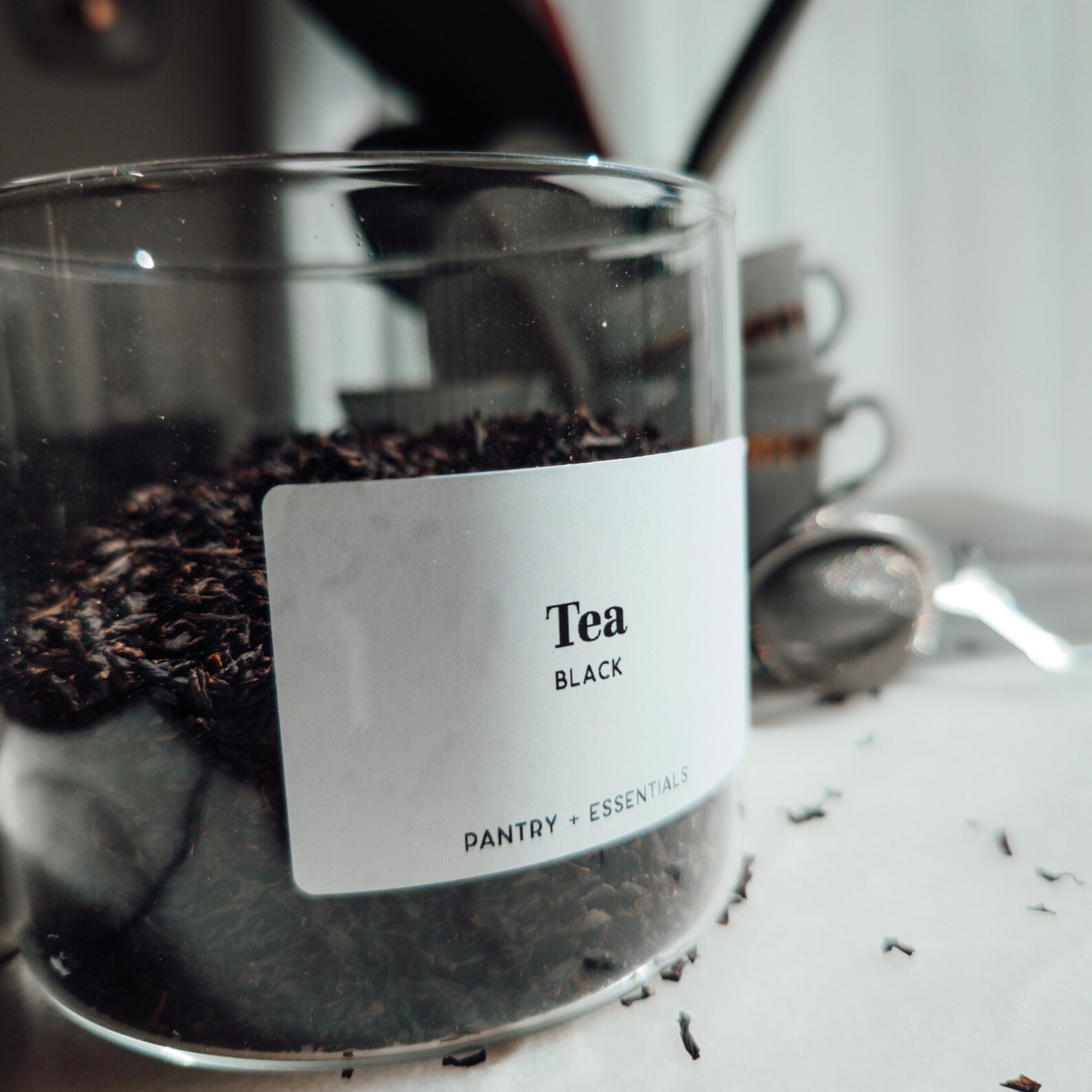 English Pantry Labels Oil and Water Resistant Minimalistic Kitchen ...