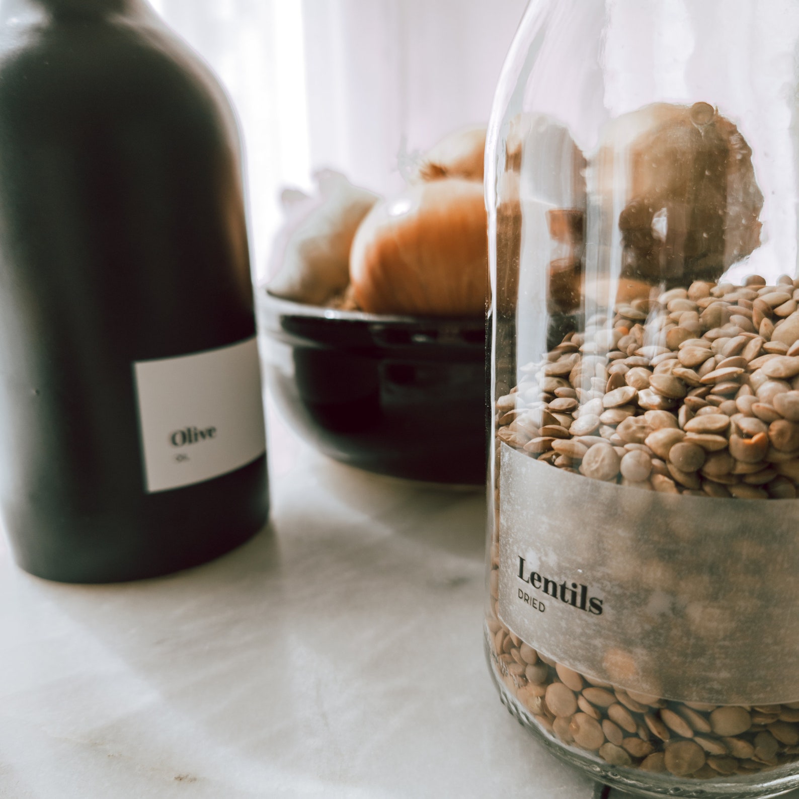 English Pantry Labels • Oil and Water Resistant • Minimalistic Kitchen ...