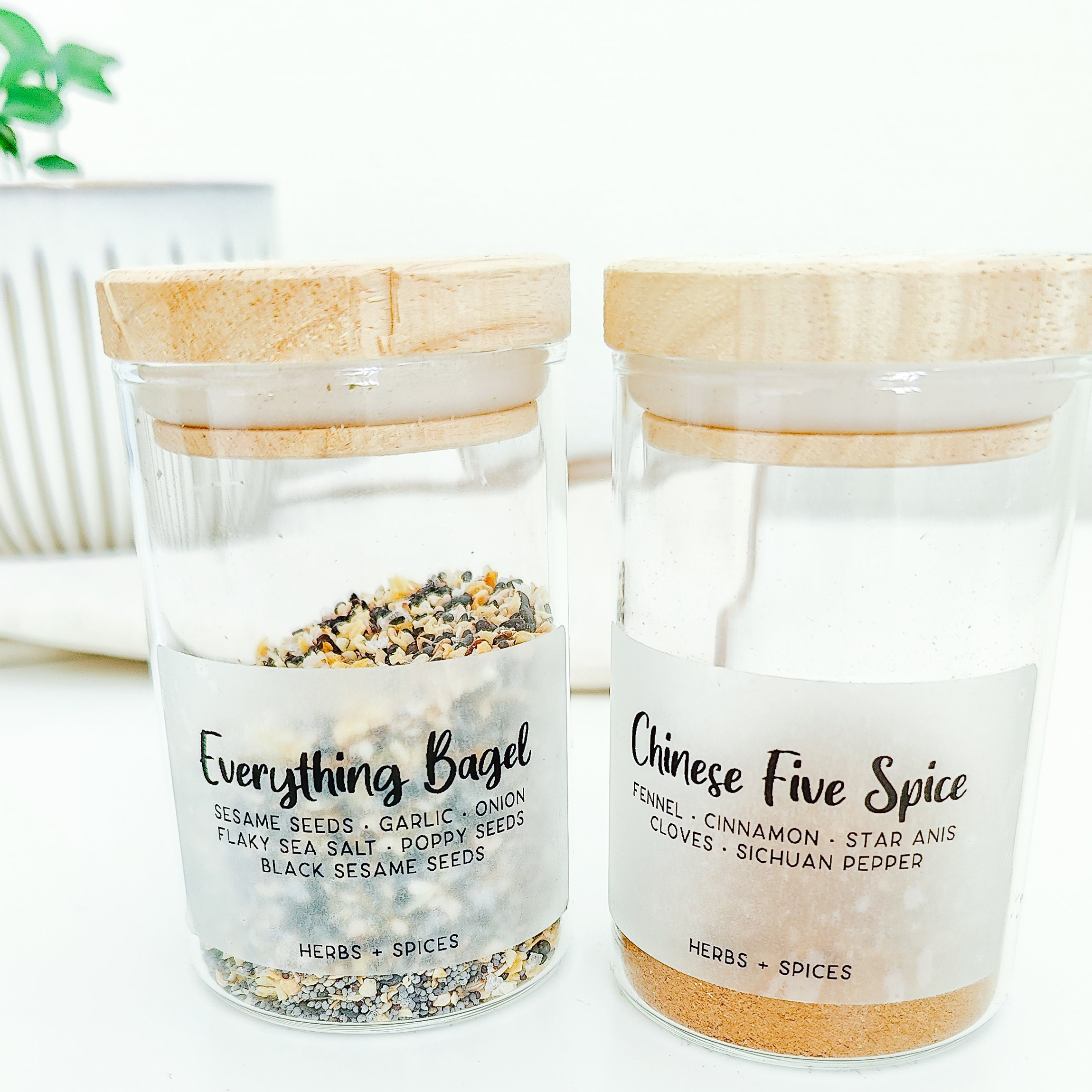 Spice Blend Labels Oil and Water Resistant Minimalistic Kitchen Labels ...