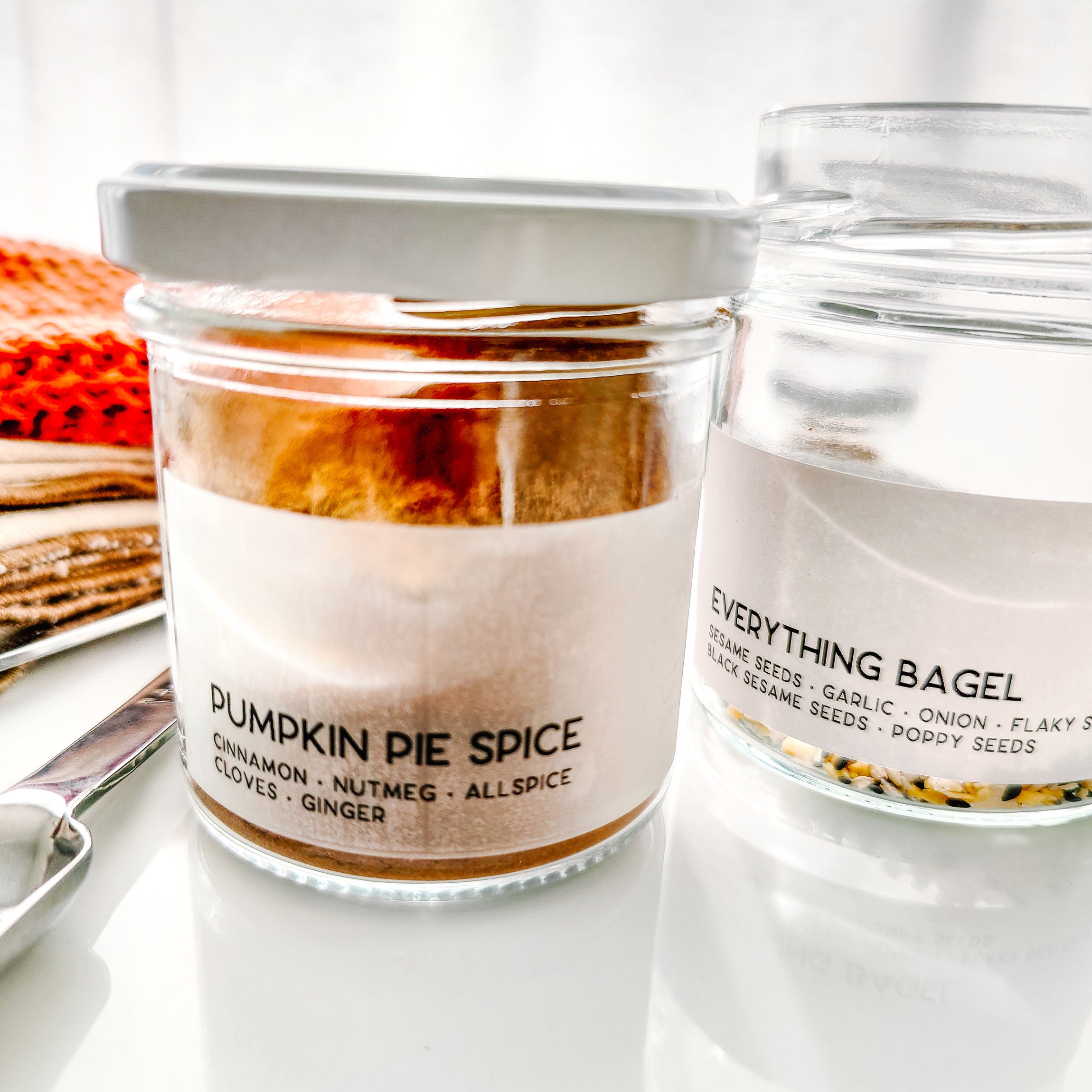 Spice Blend Labels Oil and Water Resistant Minimalistic Kitchen Labels ...