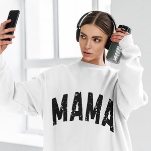 Mama Png File Digital Distressed Letters Retro Mama Print Shirt Design ...