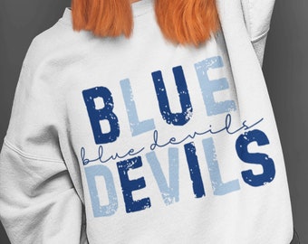 We Are Blue Devil Png Distressed Retro Vintage Letters Files Digital ...