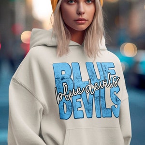 Blue Devils Png Distressed Retro Vintage Letters Files Digital Blue ...