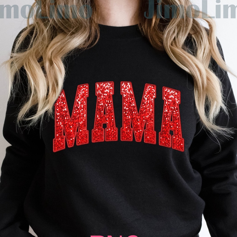 Red Sequins Mama - Etsy