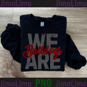 We Are Bulldogs Png Distressed Retro Vintage Letters Files Bulldog Png ...