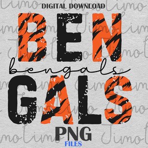 Bengals Png Distressed Retro Vintage Letters Files Bengal Digital Print ...
