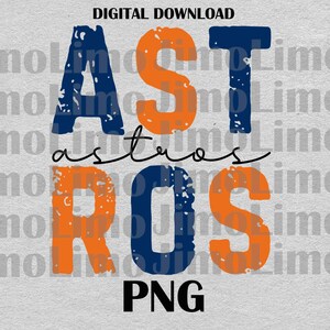 Astros Png Distressed Retro Vintage Letters Files Astros Digital Print ...
