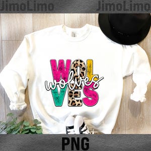 Wolves Png Distressed Leopard Cheetah Pattern Retro Vintage Letters ...