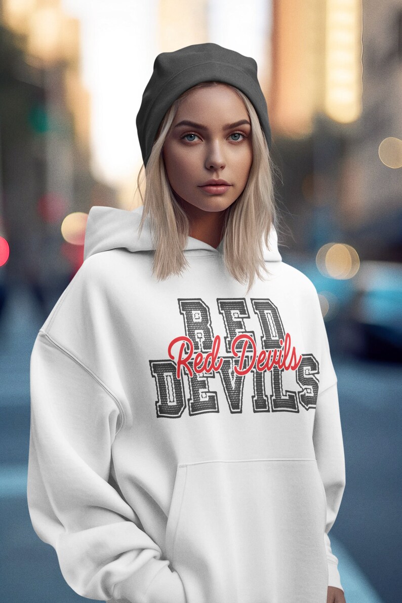 Red Devils Png Distressed Retro Vintage Letters Files Red Devils ...