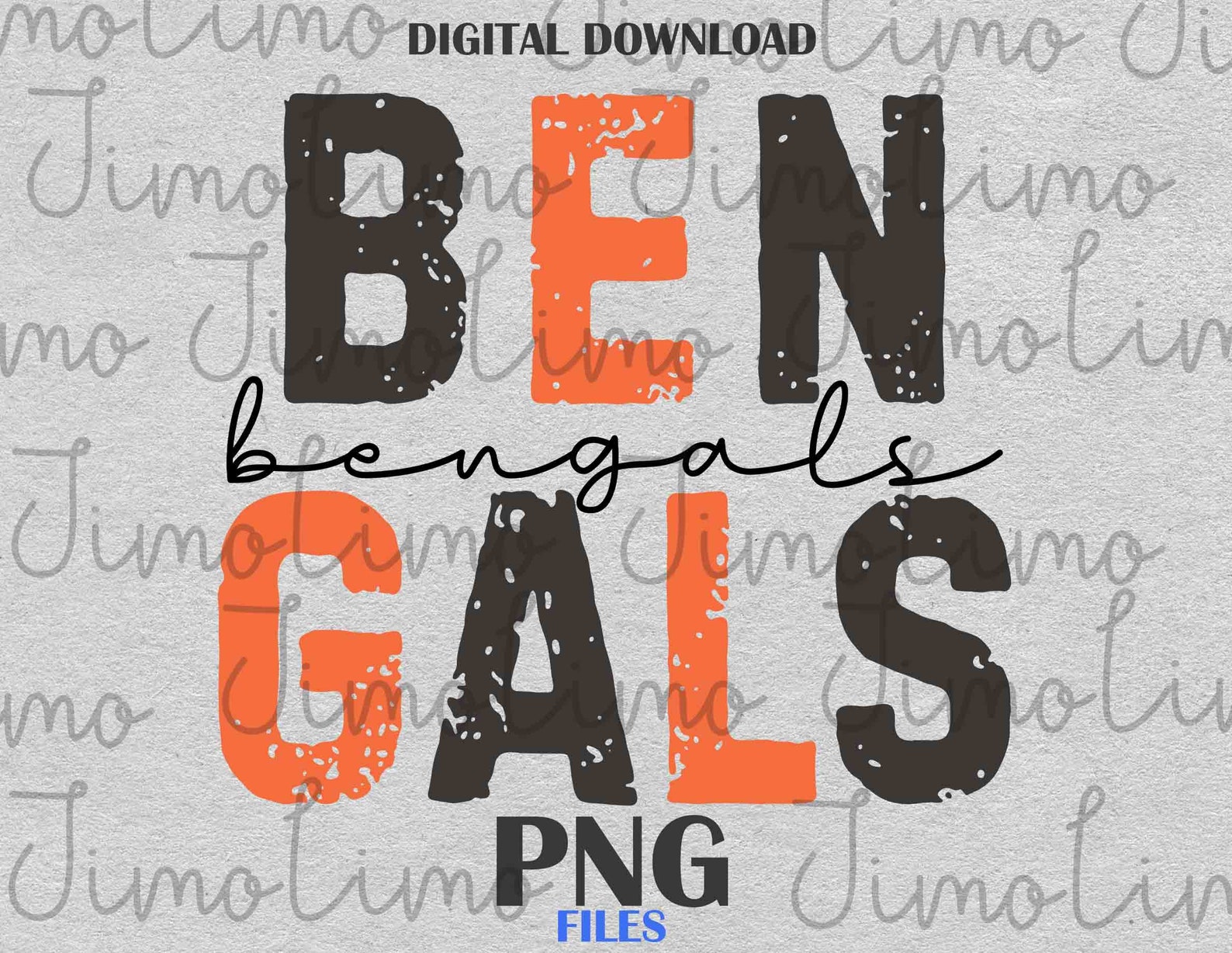 Bengals Png Distressed Retro Vintage Letters Files Bengal Digital Print ...