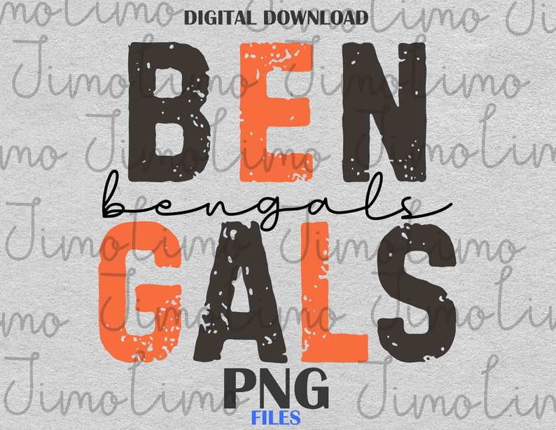 Bengals Png Distressed Retro Vintage Letters Files Bengal Digital Print ...