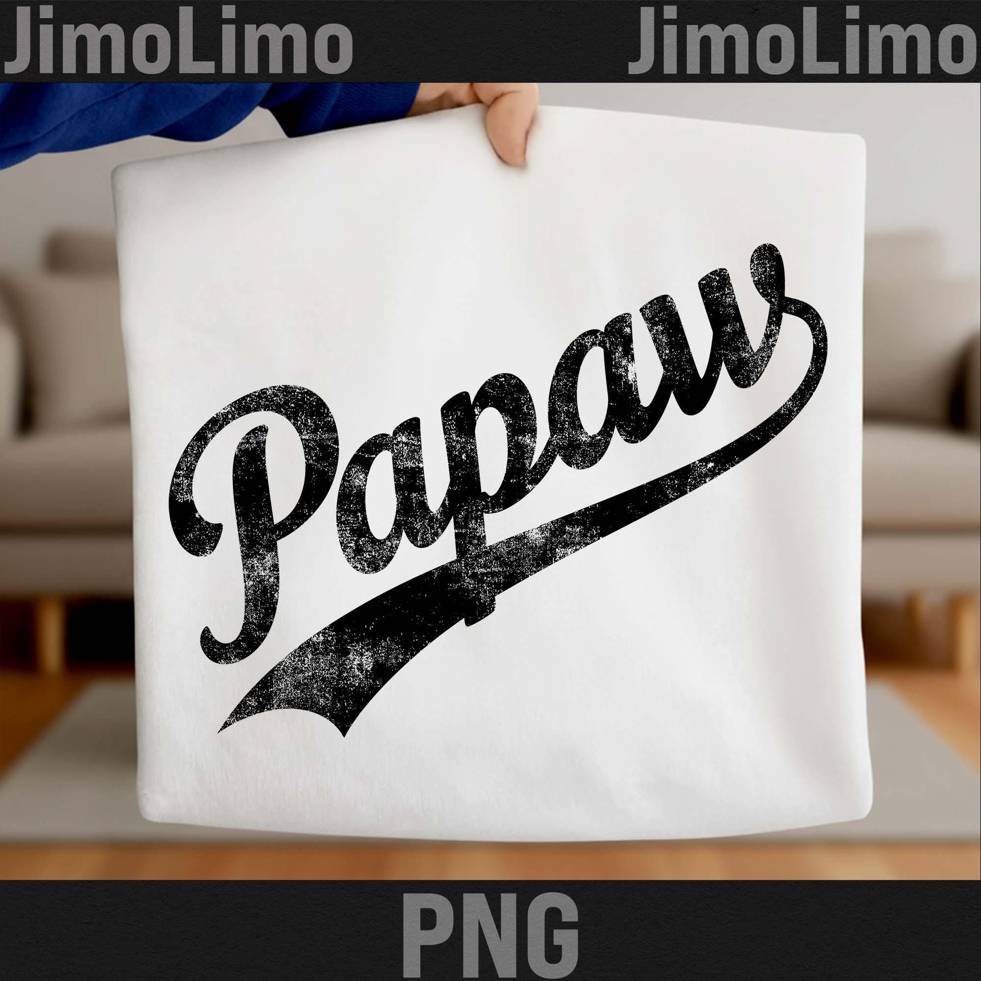 Retro Papaw PNG: Distressed Vintage Script Design Digital Download - Etsy