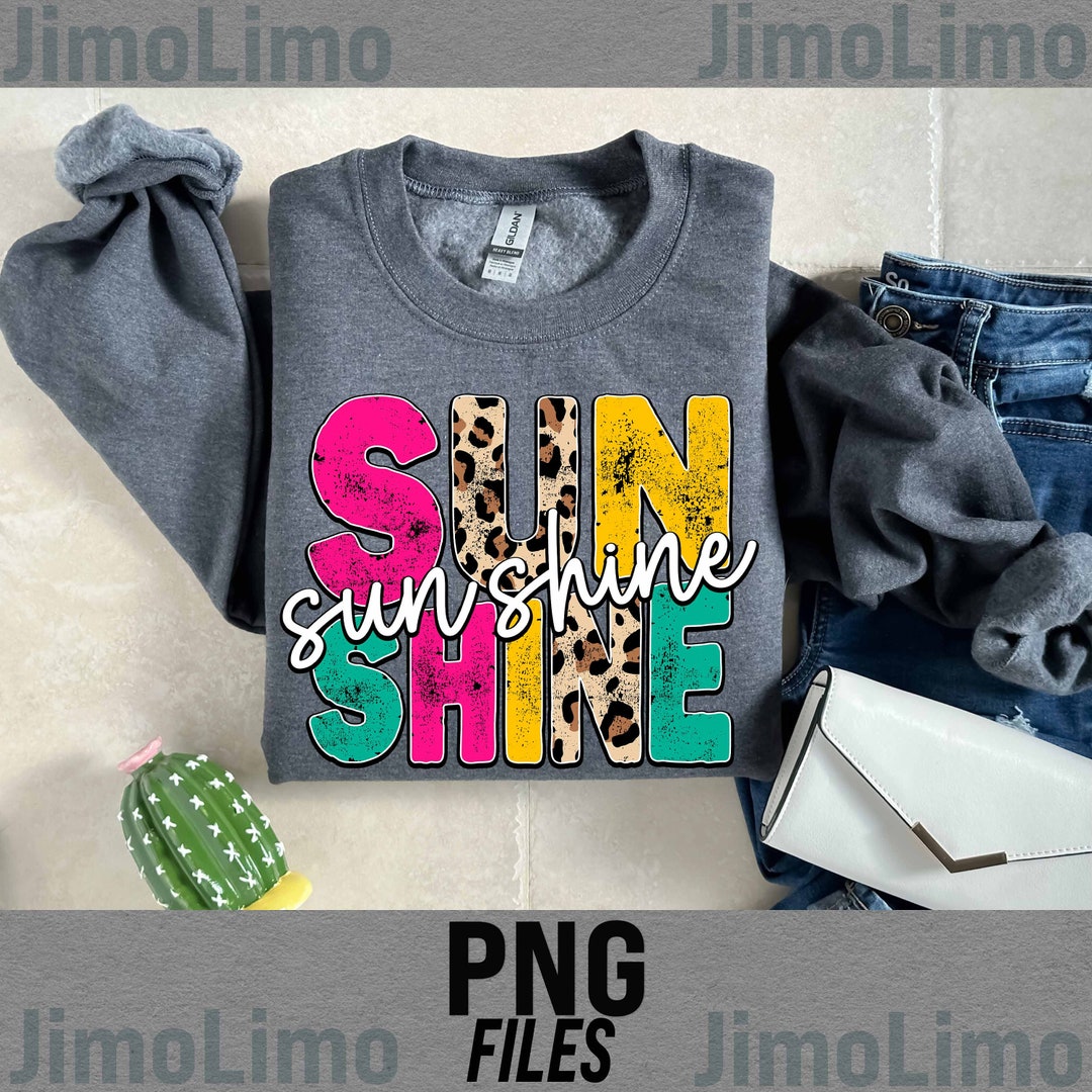 Sunshine Png Sun Shine Png Leopard Cheetah Style Distressed Retro ...