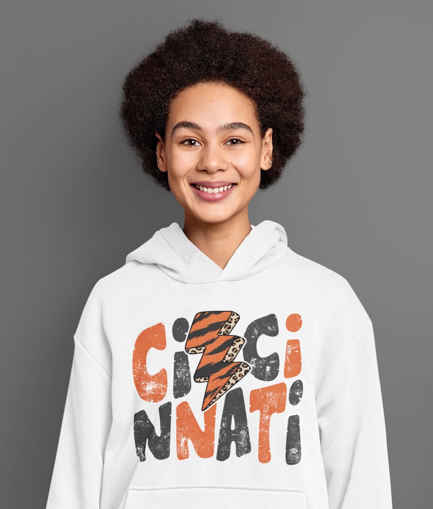 Cincinnati Png Leopard Lightning Bolt Distressed Retro Vintage Letters ...