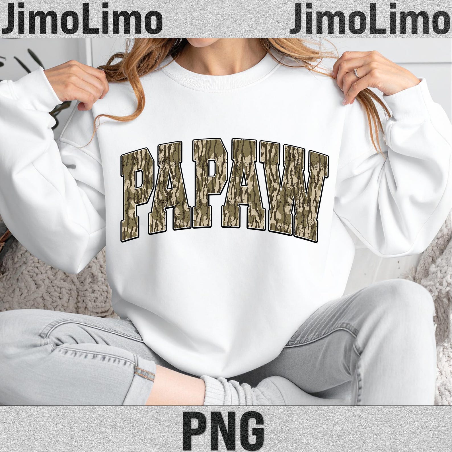 Retro Camo Papaw PNG: Distressed Varsity Design (digital Download - Etsy