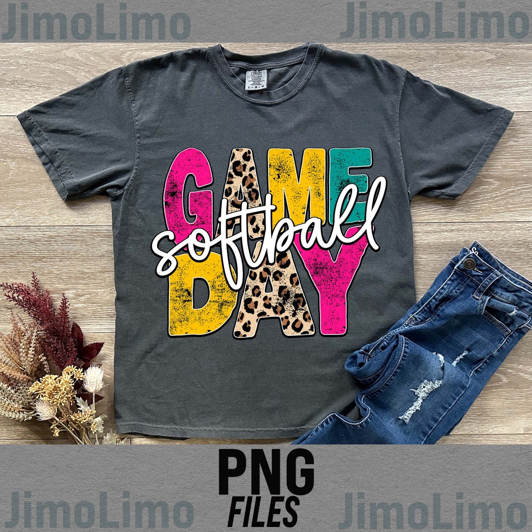 Softball Game Day Png File Distressed Leopard Softball Mom Season Glove ...