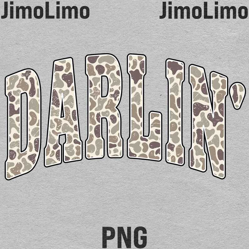 Retro Camo Darlin' PNG: Distressed Varsity Western Retro Cowgirl Design ...