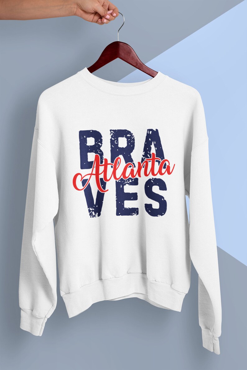 Braves Png Distressed Retro Vintage Letters Files Brave - Etsy