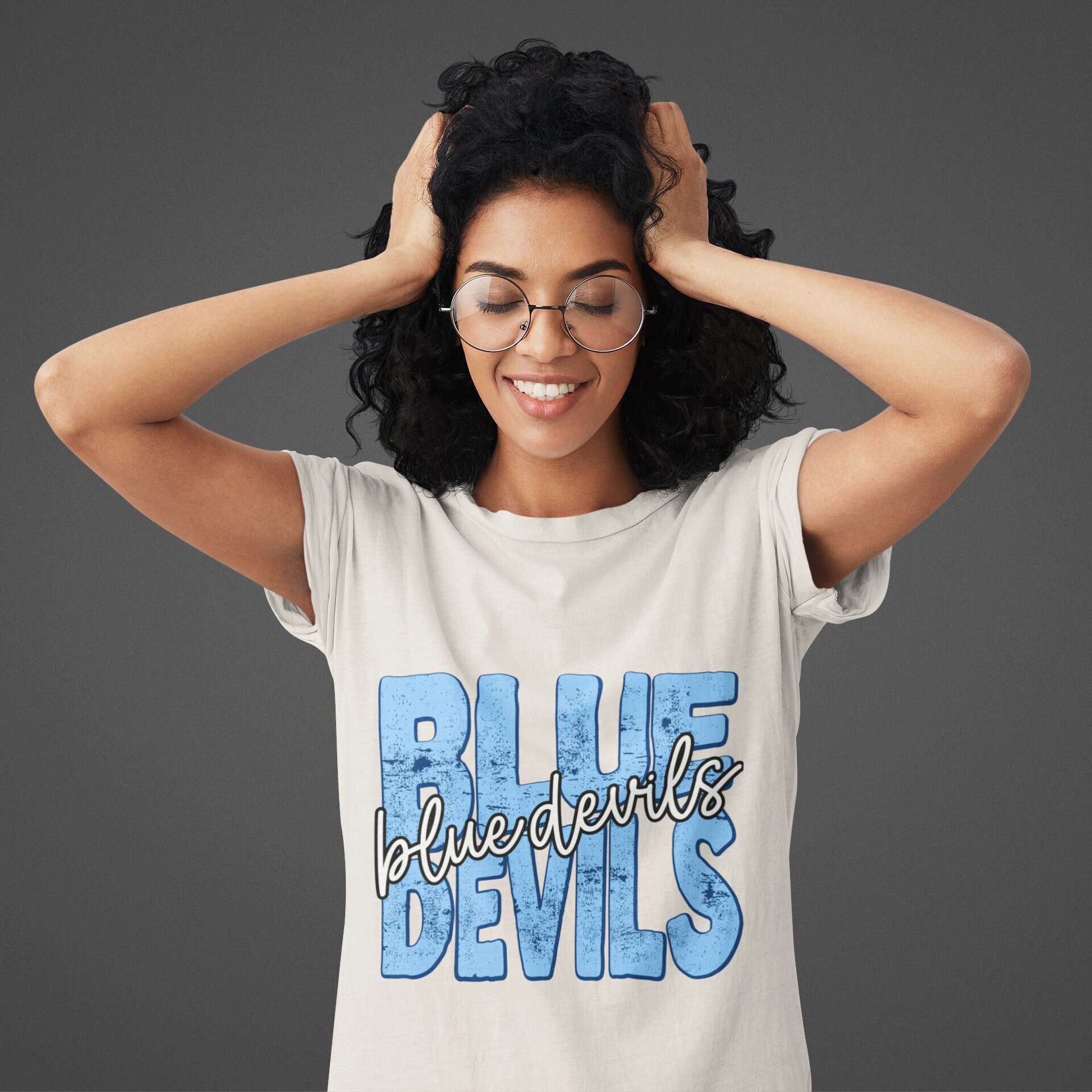 Blue Devils Png Distressed Retro Vintage Letters Files Digital Blue ...