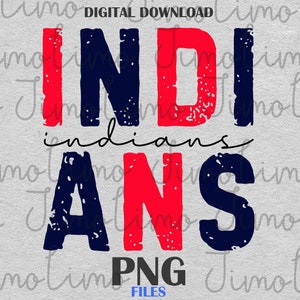 Indians Png Distressed Retro Vintage Letters Files Indian Digital Print ...