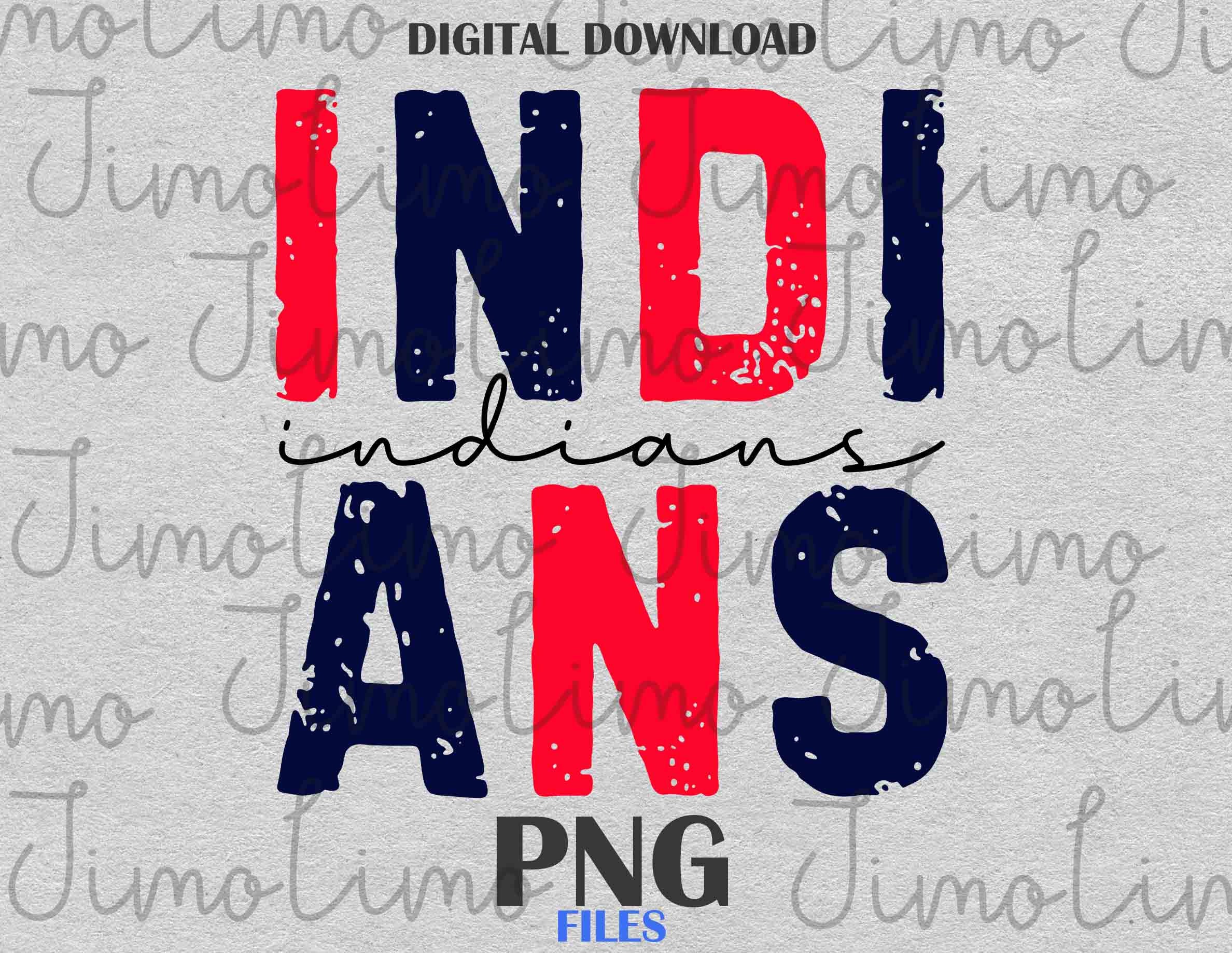 Indians Png Distressed Retro Vintage Letters Files Indian - Etsy