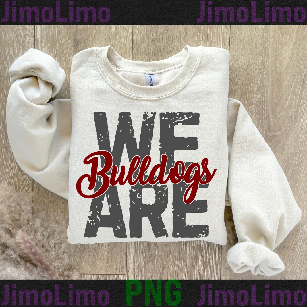We Are Bulldogs Png Distressed Retro Vintage Letters Files Bulldog Png ...