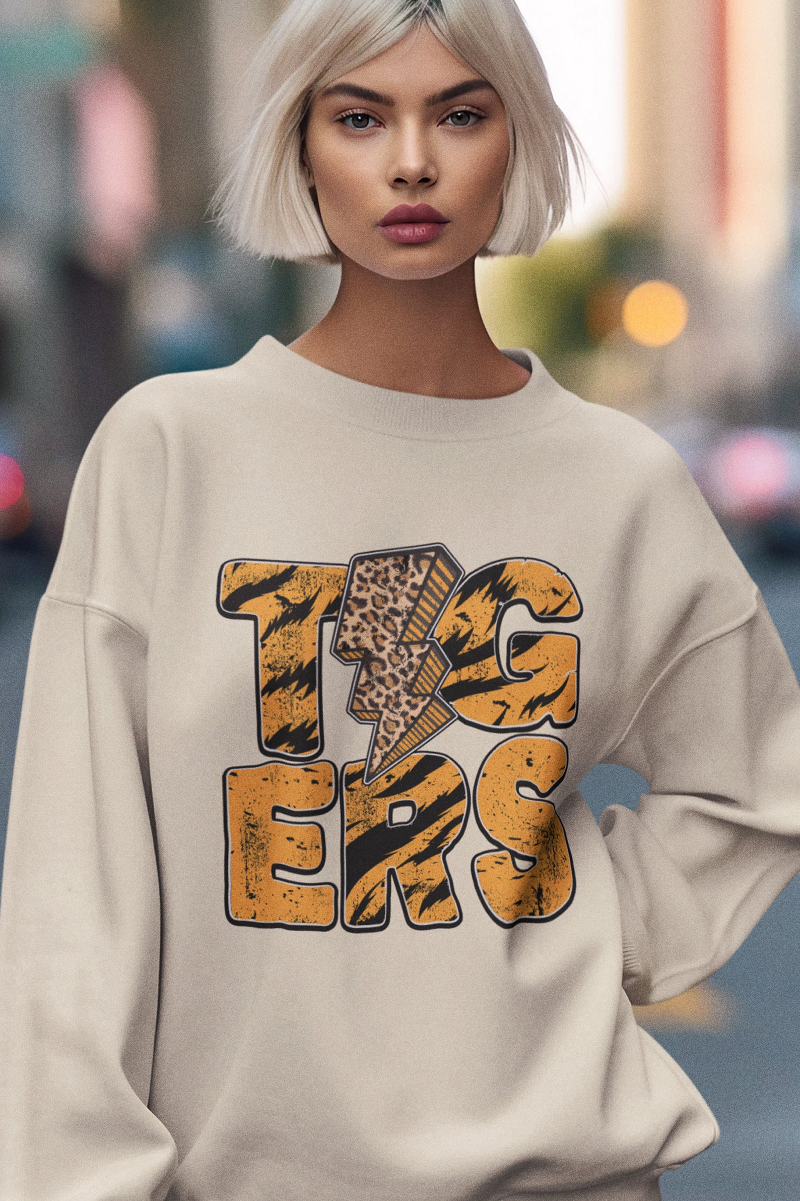 Tigers Png Leopard Lightning Bolt Distressed Retro Vintage Letters ...