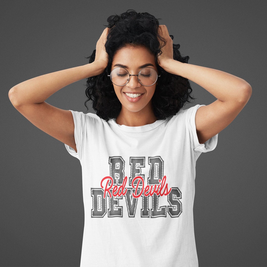 Red Devils Png Distressed Retro Vintage Letters Files Red Devils ...