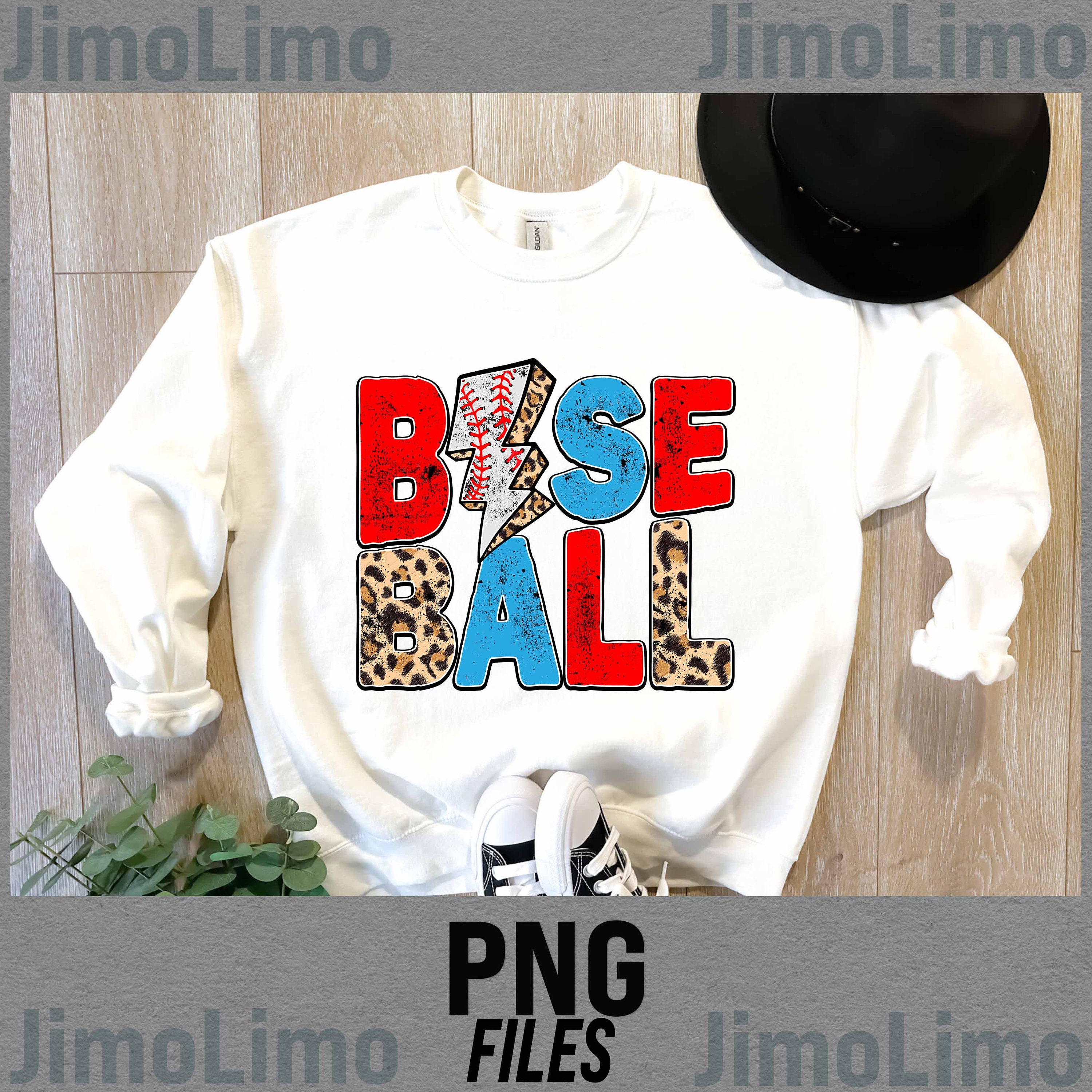 Baseball Lightning Bolt Png Distressed Leopard сheetah Retro Vintage ...