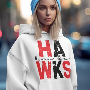 Hawks Png Distressed Retro Vintage Letters Files Hawks Digital Print ...