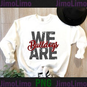 We Are Bulldogs Png Distressed Retro Vintage Letters Files Bulldog Png ...