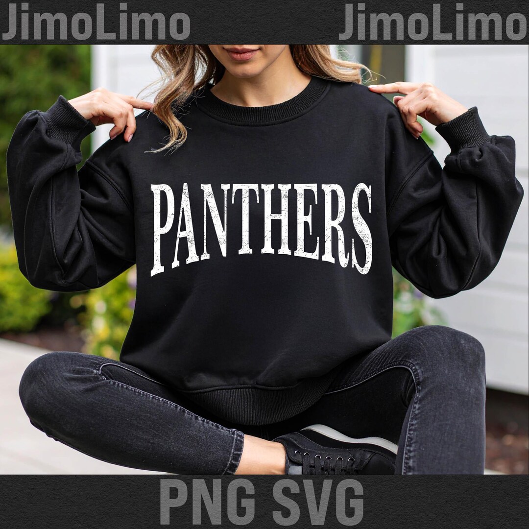 Retro Panthers PNG: Distressed Typography, Vintage Sports Design ...