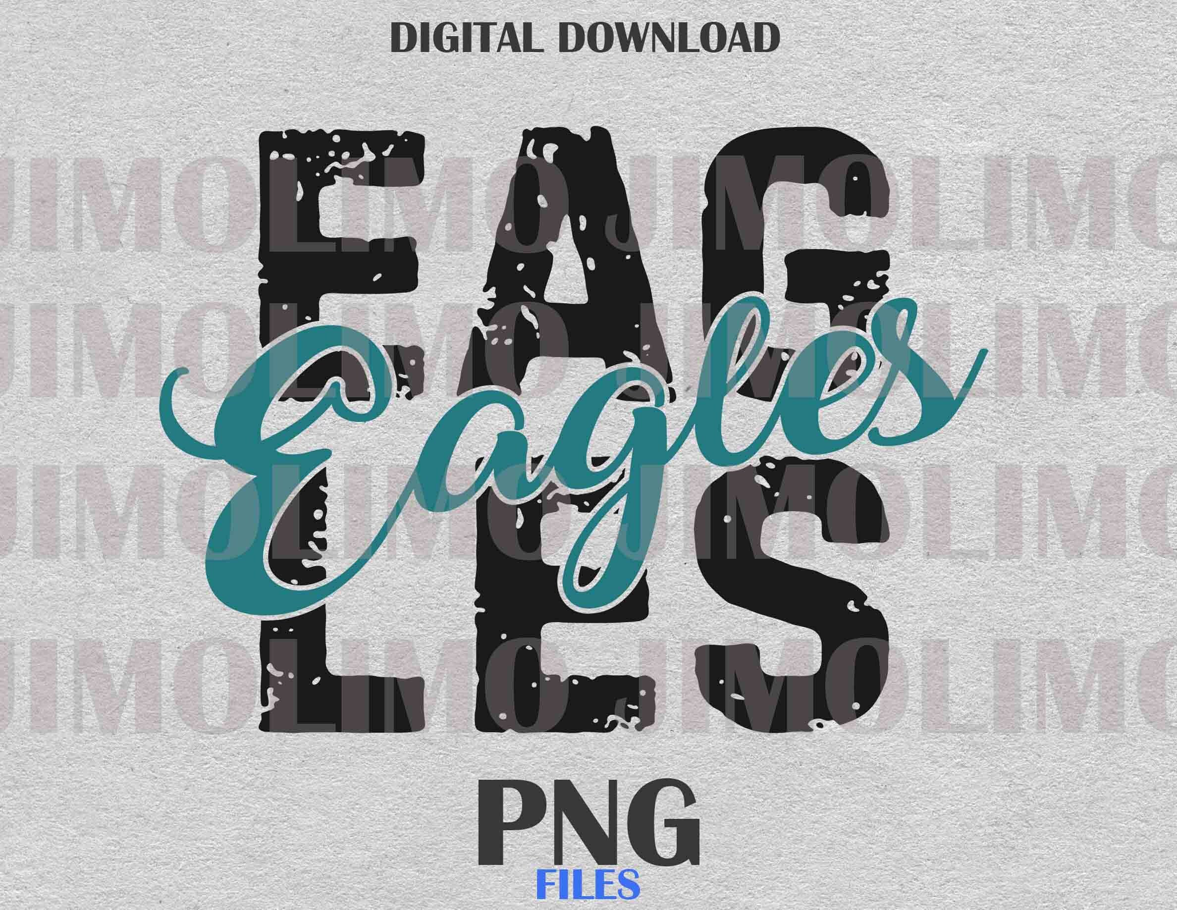 Eagles Png Distressed Retro Vintage Letters Files Digital - Etsy