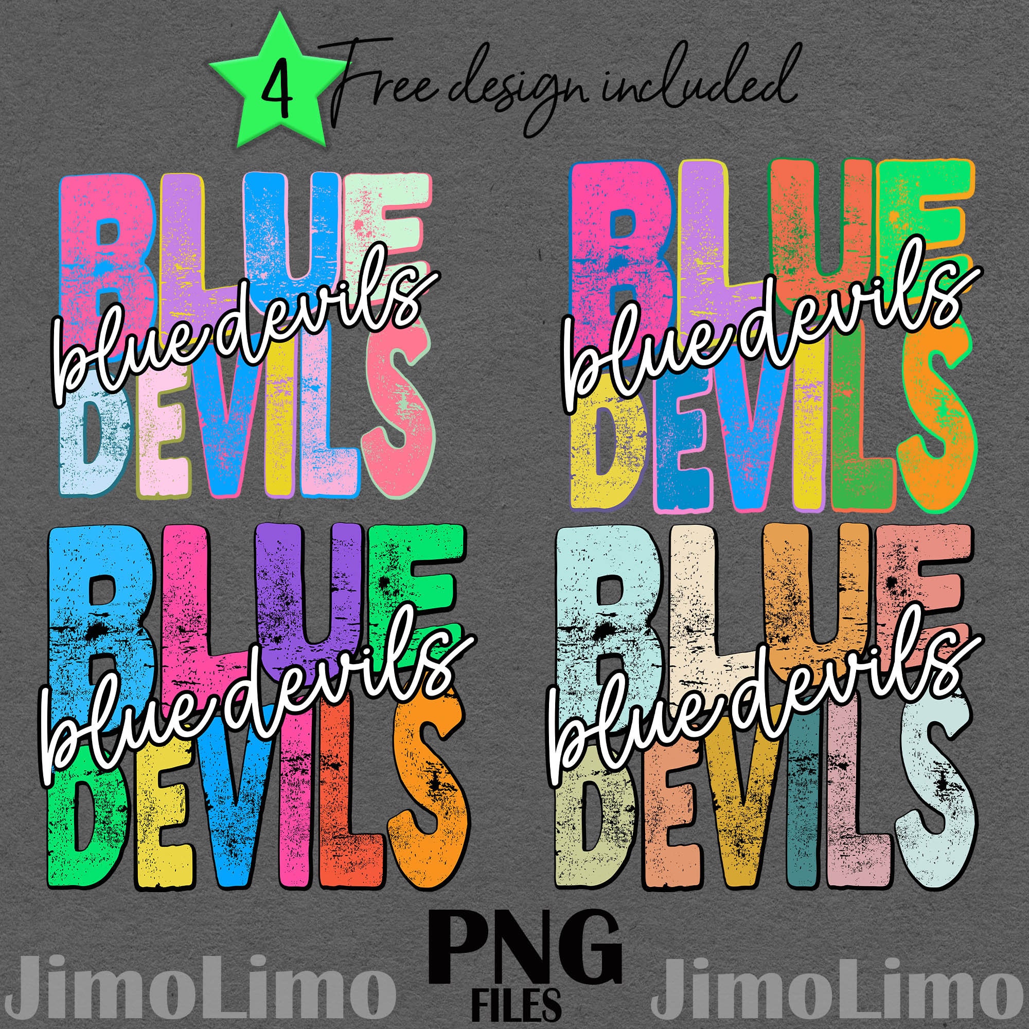 Blue Devils Png 4 Design Blue Devils Free Distressed Retro Vintage ...
