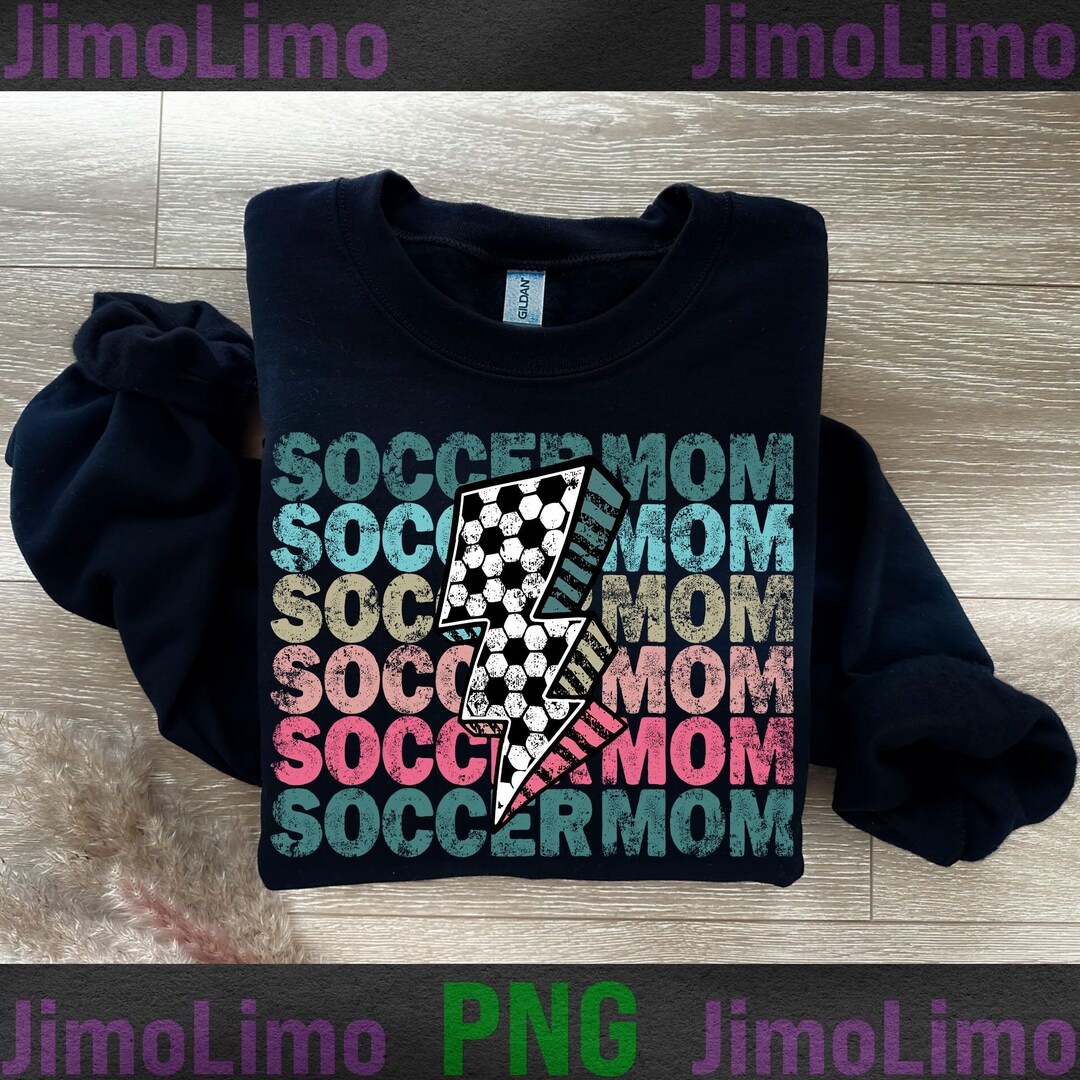 Soccer Mom Png Distressed Lightning Bolt Checkered Grunge Retro Vintage ...