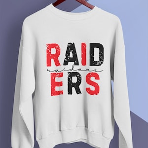 Raiders Png Distressed Retro Vintage Letters Files Digital Raider Print ...